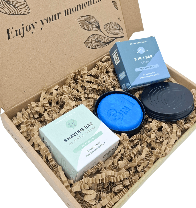 Mannen Zeep Cadeau | Duurzaam Verzorgingspakket voor Mannen – My-Moments.nl